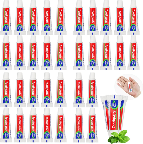 50Pc Travel Toothpaste Tubes 0.176Oz Mini Mint - Bulk Hotel Guest ...