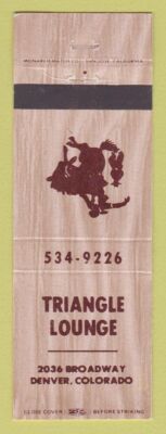 Matchbook Cover - Triangle Lounge Denver Colorado | eBay