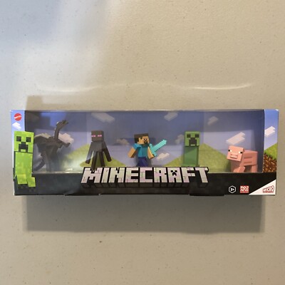 Micro Collection MINECRAFT Mattel 5 Figure Set Creeper Enderman DARN ...