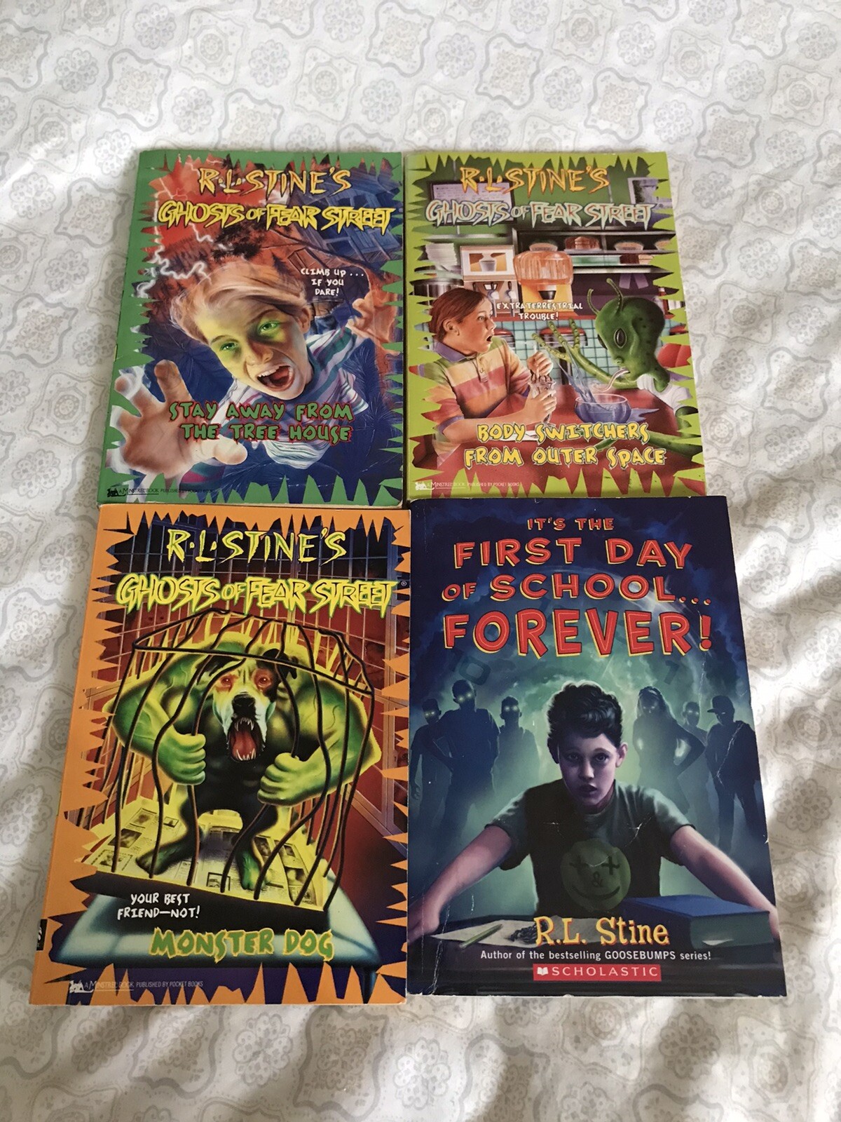 Ghosts of Fear Street (5,14,24) & First Day of School...Lot of 4 (R.L ...