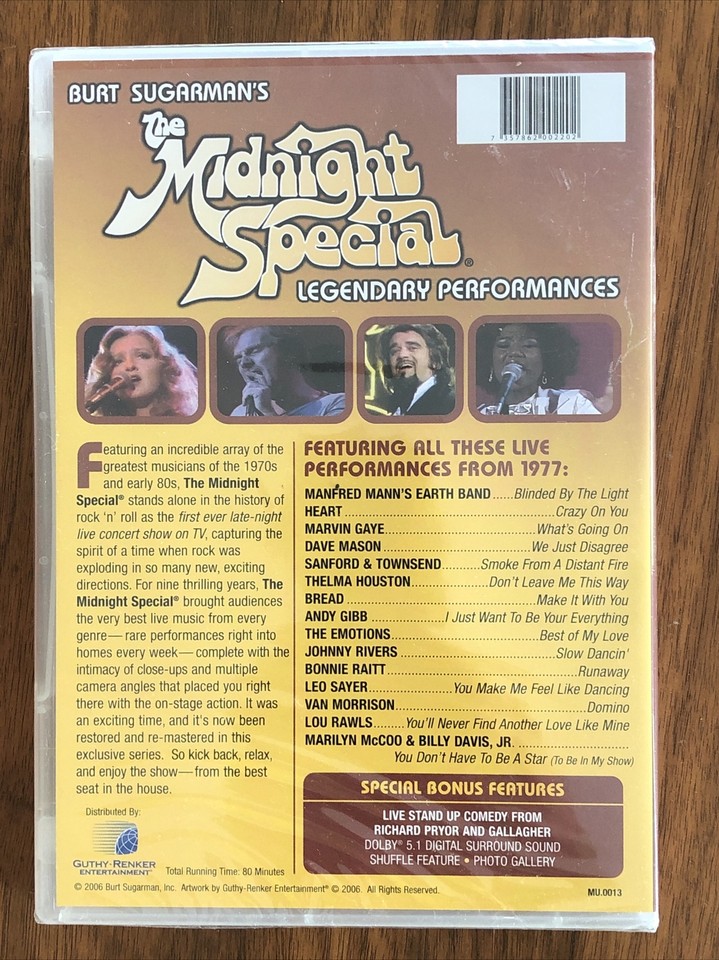 Burt Sugarman’s The Midnight Special: Legendary Performances 1977 (DVD ...