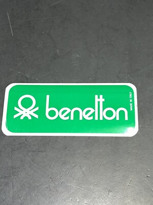 Benetton Vintage Clothing Stickers 80s Green | eBay