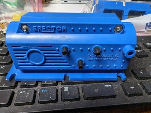 WORKING SERIES 3 BLUE POWERMATIC MOTOR A.C. GILBERT ERECTOR 1B | eBay