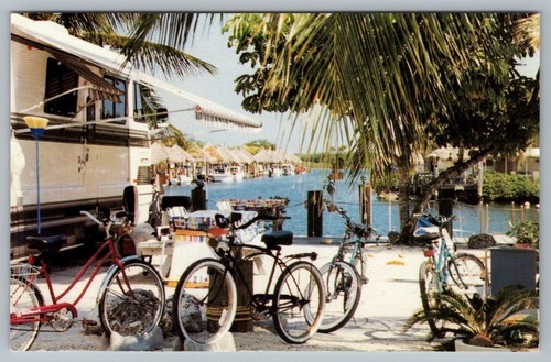 Postcard Key Largo Florida Kampground & Marina Bicycles | eBay
