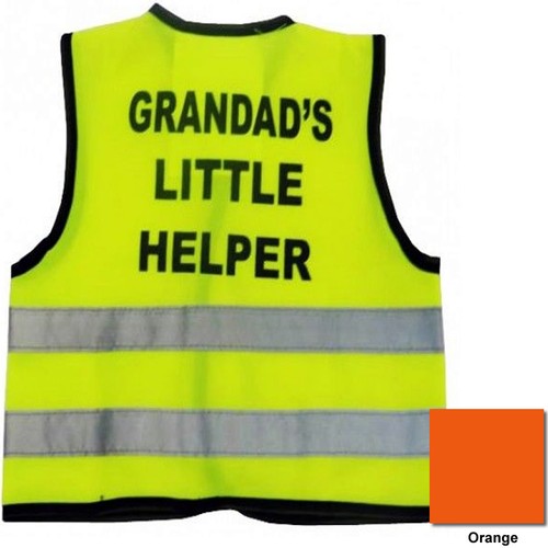 Child Vest HiViz Vis GRANDAD'S LITTLE HELPER Baby 0-24 6-12 12 Mo ...