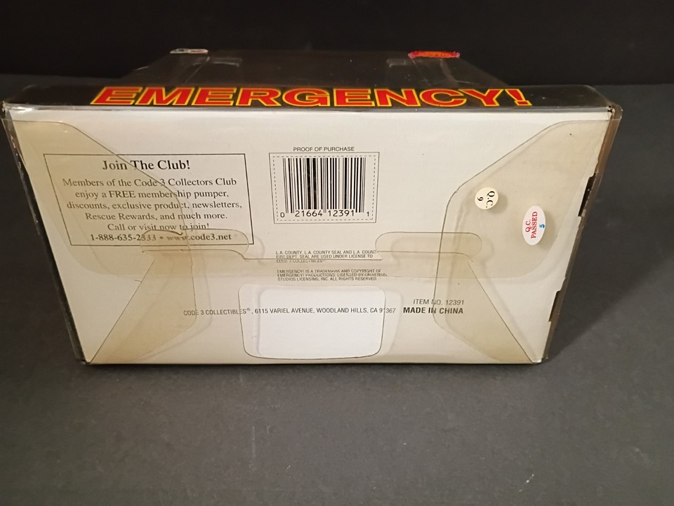 Code 3 Collectibles EMERGENCY LA County Emergency Ward LaFrance Pumper ...