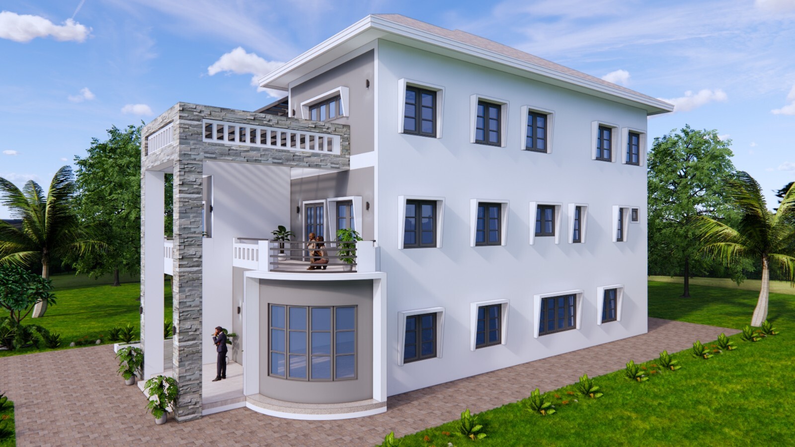 40x70 Feet House Design Plans 12x23 Meter 5 Bed 6 Bath PDF Plan & A4 ...