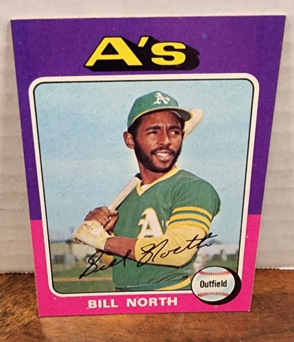 1975 Topps #121 Bill North A's BEAUTIFUL CARD | eBay