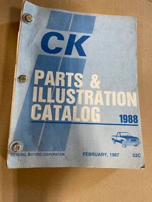 GM Chevrolet CK Pickup Truck 1988 Parts & Illustration Catalog | eBay