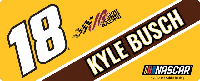 NASCAR #18 Kyle Busch Bumper Sticker-NASCAR Decal | eBay