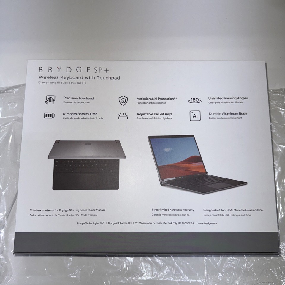 Wireless Keyboard With Touchpad for Microsoft Surface Pro 8- Black ...