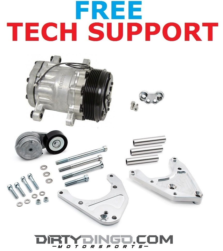 Dirty Dingo Close Fit Billet CNC Sanden SD7B10 LS Street Rod AC Combo ...