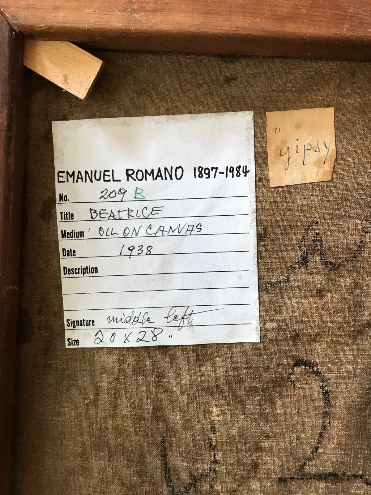 Stunning Portrait, oil on canvas, Emmanuel Romano listed, Italian ...