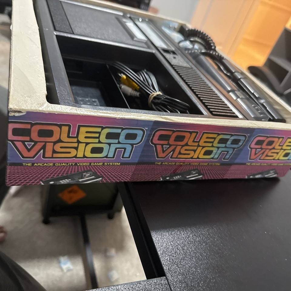 Vintage ColecoVision Game Console with Controllers in custom made box ...