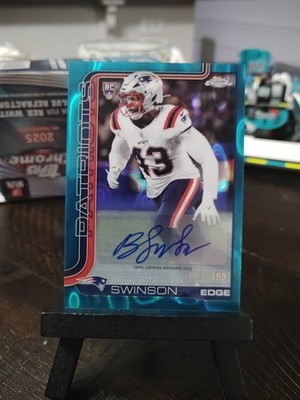 2025 Topps Chrome Football Bradyn Swinson RC Auto Aqua Wave 57/199 ...