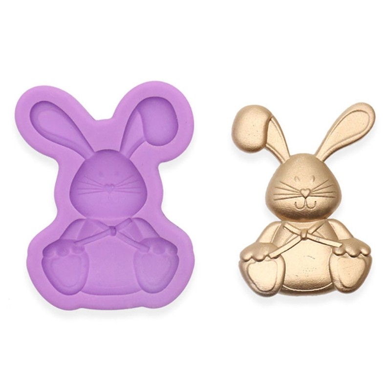 Silicone Chocolate Mold 3D Easter Rabbit Mold Fun Baking Tools For ...
