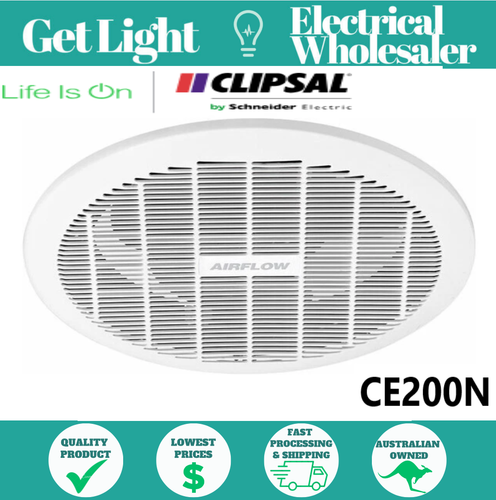 Clipsal Airflow 200mm Ceiling Exhaust Fan 30W 240V | CE200N | eBay ...