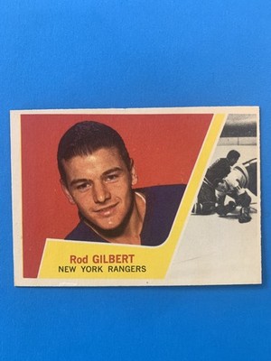 63/64 Topps #57 Rod Gilbert NY Rangers HOF VG-EX | eBay