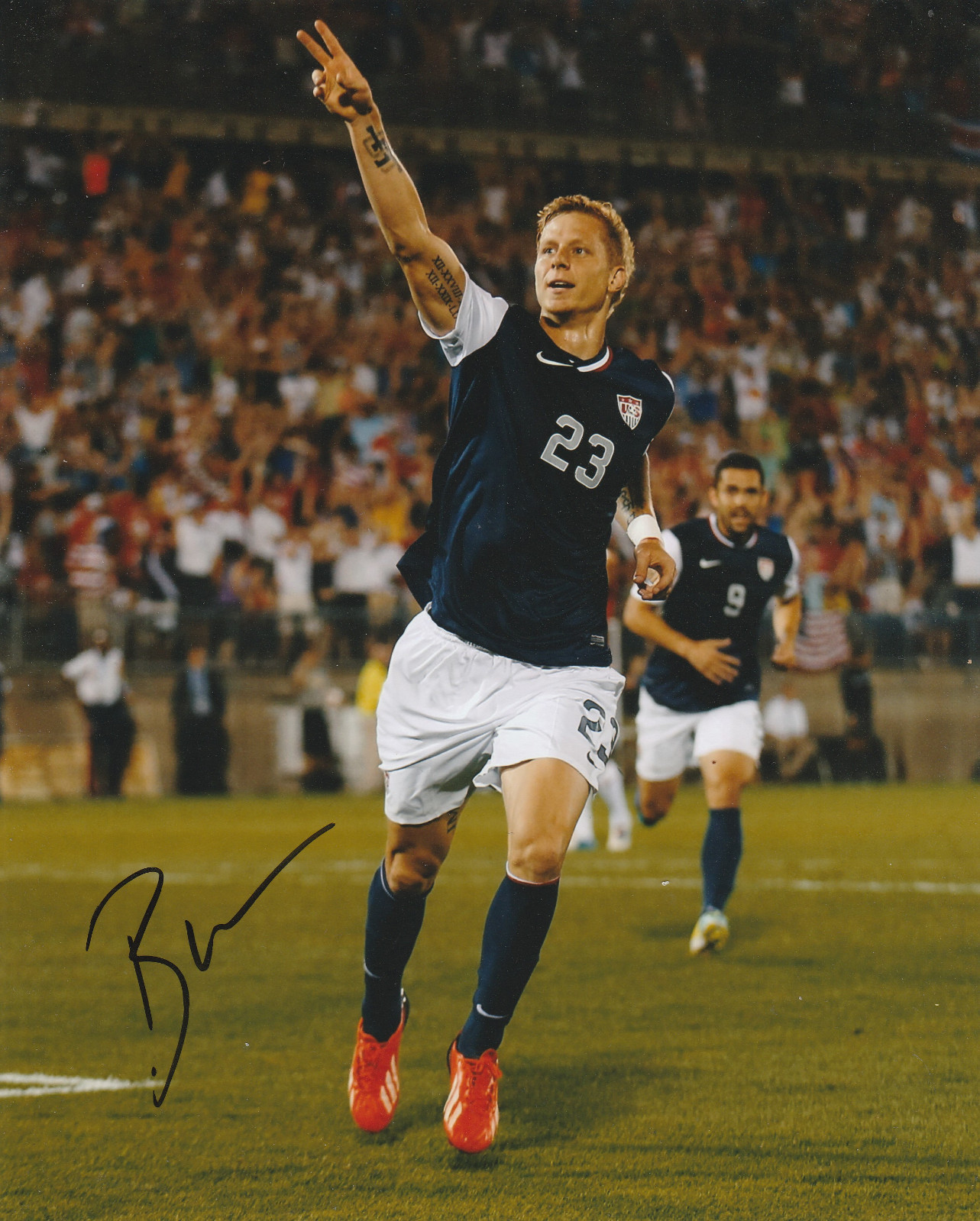 BREK SHEA SIGNED AUTO'D 8X10 PHOTO POSTER USA US SOCCER USMNT ORLANDO ...