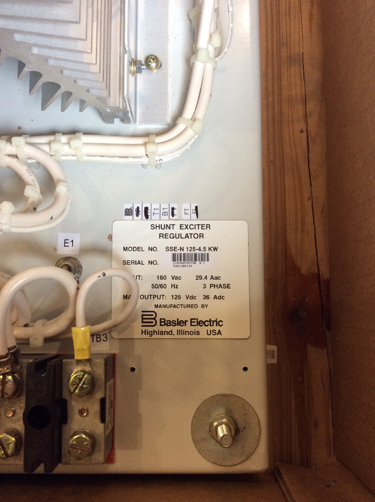 NEW BASLER ELECTRIC SSE-N 125-4.5KW SHUNT EXCITER REGULATOR | eBay