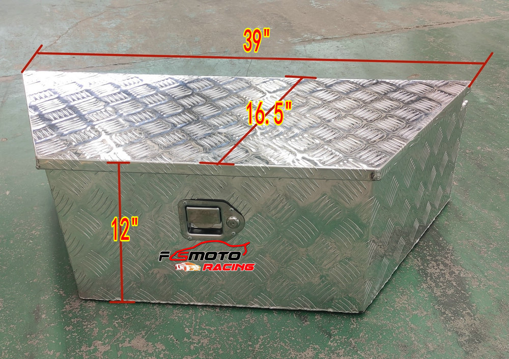 39"X16.5"X12" ATV Tool Box Silver Aluminum A-Frame Camper Trailer Tool ...