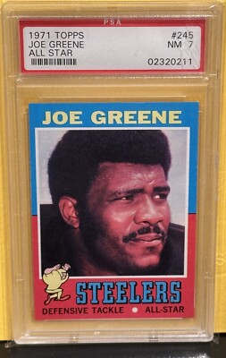 1971 Joe Greene Pittsburgh Steelers Topps #245 Rookie RC PSA 7 🔥 | eBay