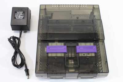 Super Nintendo Transparent Clear Black Console SNES SFC Converted AC ...