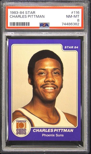 Charles Pittman 1983-84 Star #116 Rookie RC Phoenix Suns PSA 8 Pop 2 2 ...