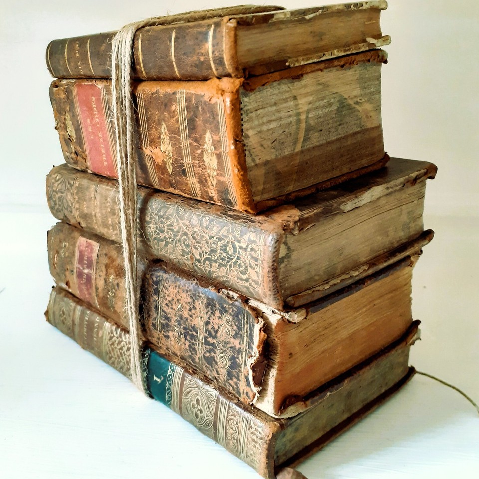 Antique Book Stack – 5 Rare Books (1773–1834) | 250-Year-Old Book ...