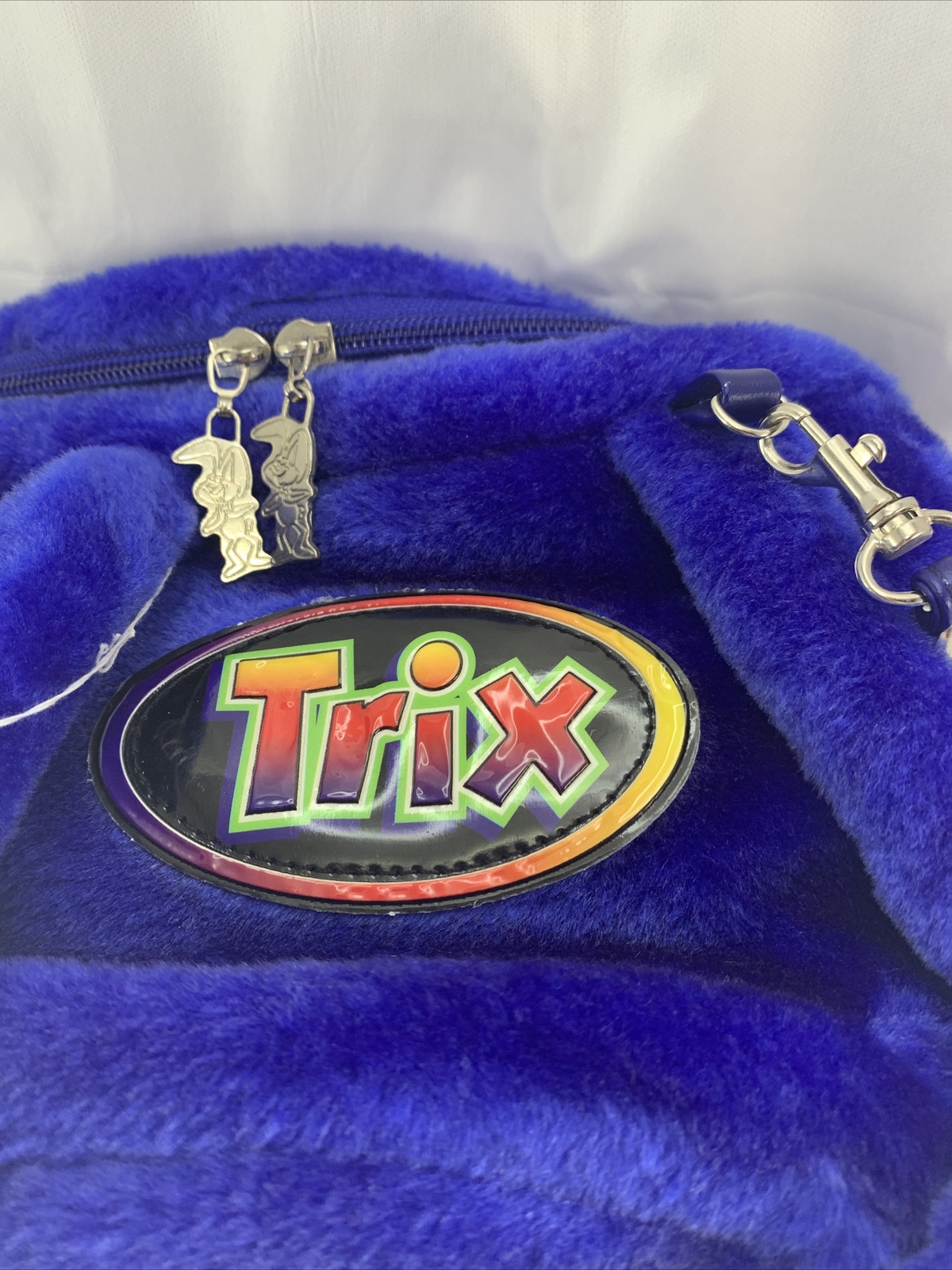 Rare Trix Cereal Blue Fuzzy Purse Lunch Bag W/Tag Lon… - Gem