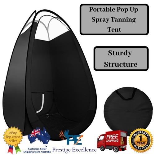 Portable Large Black Pop Up Spray Tan Tent Carry Tanning Mobile ...