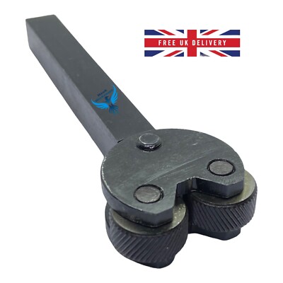 2 WHEEL KNURLING TOOL WITH PIVOTING HEAD DIAMOND MEDIUM WHEELS 1/2 ...