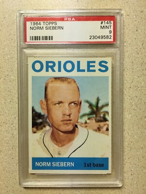 1964 Topps #145 Norm Siebern PSA 9 MINT ORIOLES | eBay