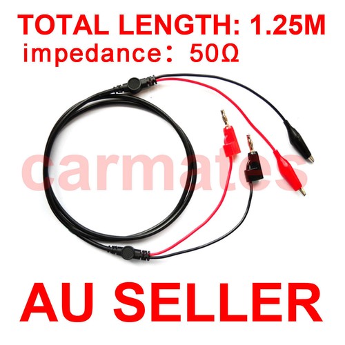 Test coaxial Lead for oscilloscope Multimeter PSU banana plug alligator ...