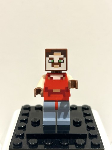Genuine LEGO Minecraft Minifigure – Hal (Red Shirt Skin) | eBay