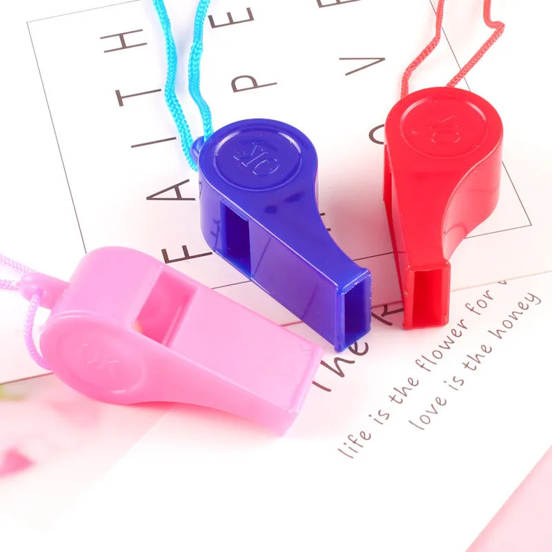 20PCS Colorful Referee Whistles - Loud Plastic Cheerleading Accessories ...