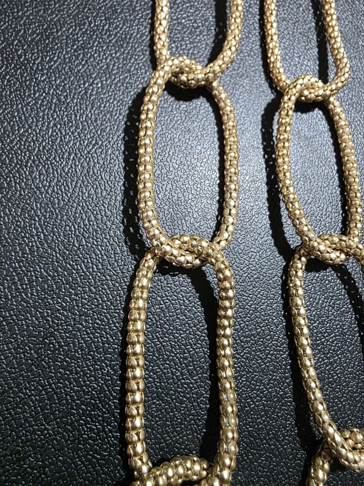 Gold Tone Necklace Chain Link Fashion Women's | eBay
