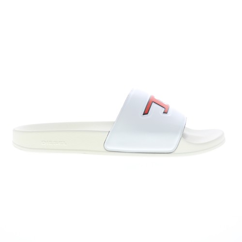 Diesel SA-Mayemi D Y02800-P4440-H8985 Mens White Slides Sandals Shoes ...