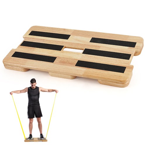 Wood Resistance Band Board, Resistance Band Foot Plate with Non-slip ...