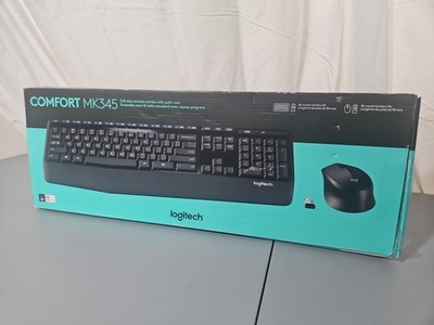 Logitech - MK345 Full-size Wireless Keyboard and Mouse Combo - Graphite ...