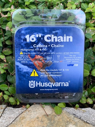 Husqvarna 16" Chainsaw Chain 137 & 142 for serial numbers AFTER ...