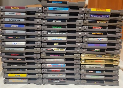 Original Nintendo NES Games 43 Lot Cartridges 5 Screw DK, Zelda, Mario ...