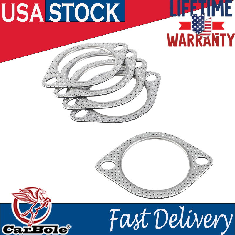 3 Inch Exhaust Gasket 2-Bolt 78mm Flange High Temperature Graphite w ...