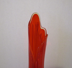 L E Smith Swung Vase Flame Amberina Ribbed Nubby Vintage MCM 23" Tall ...