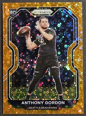 2020 Panini Prizm Orange Disco Prizm #391 Anthony Gordon Rookie RC ...