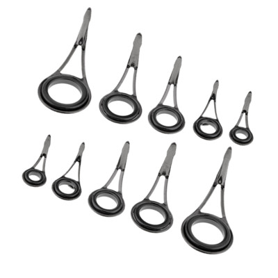 10pcs Fishing Rod Eyes Ceramic Fishing Rod Guides Line Repair Tip Top ...