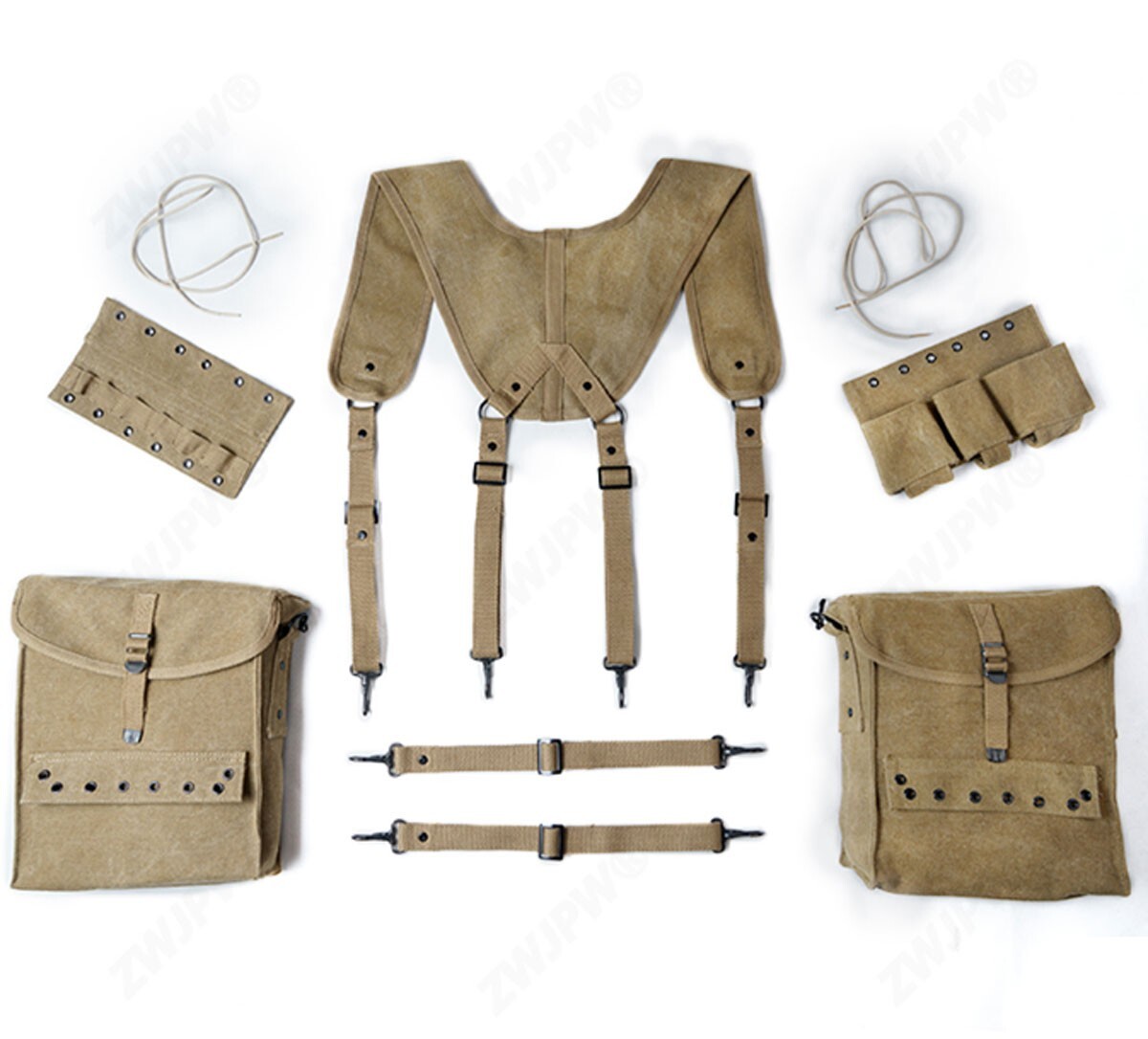 Set WW2 US Army Medical Bag Medkit Pouch First aid kit Canvas Strap | eBay