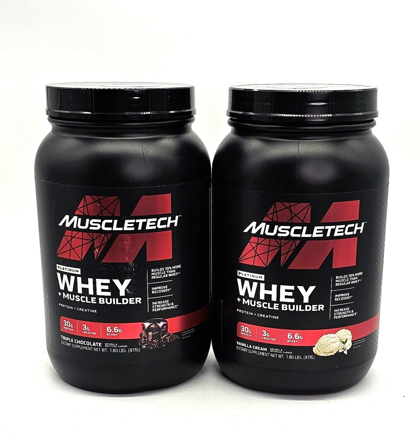 Muscletech Platinum Whey Plus Muscle Builder Protein Powder 1.8lb ...