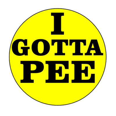 I GOTTA PEE pinback button badge novelty funny bathroom humor yellow | eBay