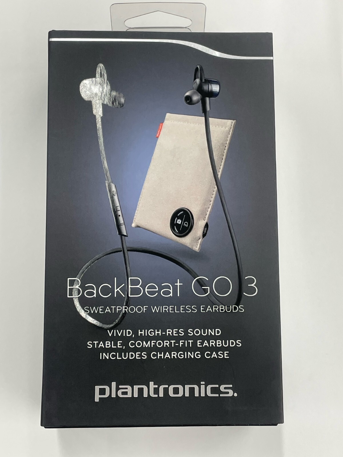 Plantronics Backbeat Go 3 + Charge Case Granite Black Neckband Headsets ...